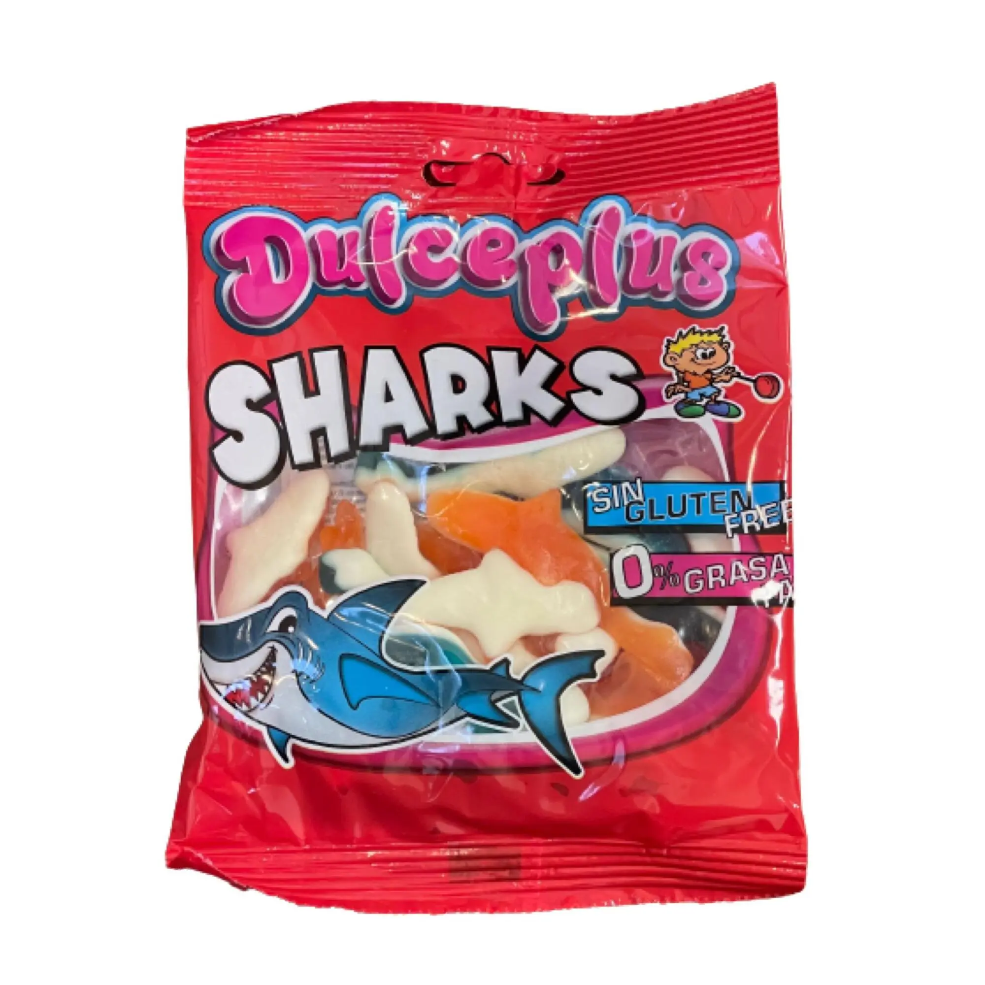 Køb Jelly Sharks, Dulceplus, 100g - 16,00 DKK,-