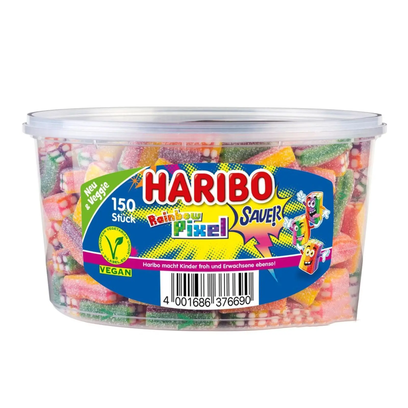 Køb Rainbow Pixel Sauer, Haribo, 1200g - 150,00 DKK,-