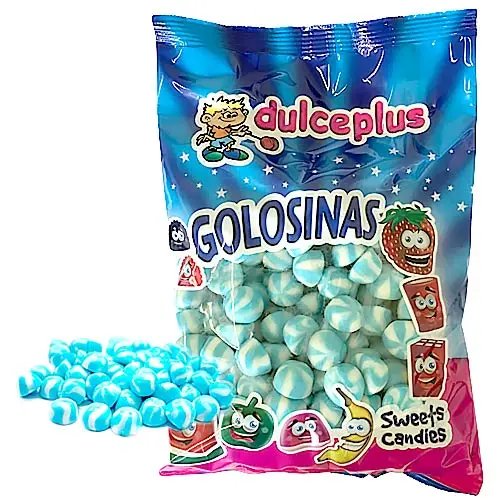 Køb Sugared Blue Twist Kisses Dulceplus 1 kg - 100,00 DKK,-