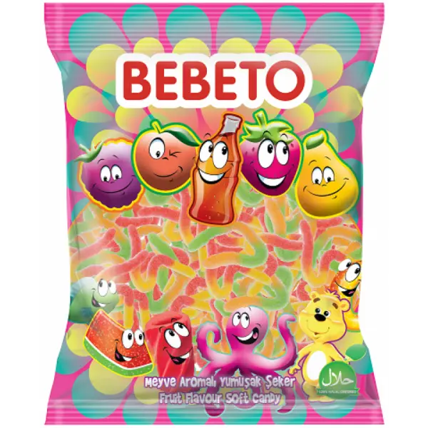 Køb Sour Worms, Bebeto 1 kg - 80,00 DKK,-