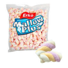 Køb Erko Mallow twists 1kg (bedst før 6-2025) - 80,00 DKK,-