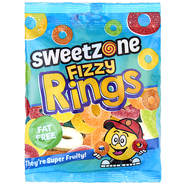 Køb Fizzy Rings 170g Sweetzone - 25,00 DKK,-